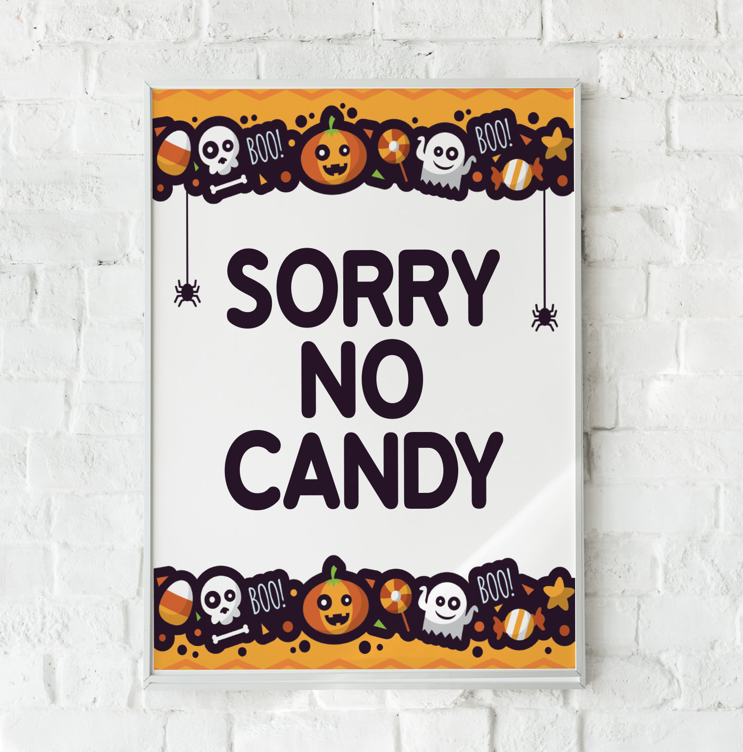 Sorry No Candy Sign Printable Halloween Sign Halloween Door - Etsy