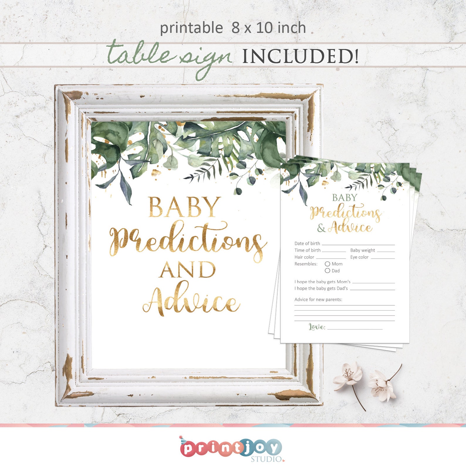 Baby Shower Predictions and Advice Cards Baby Predictions and | Etsy