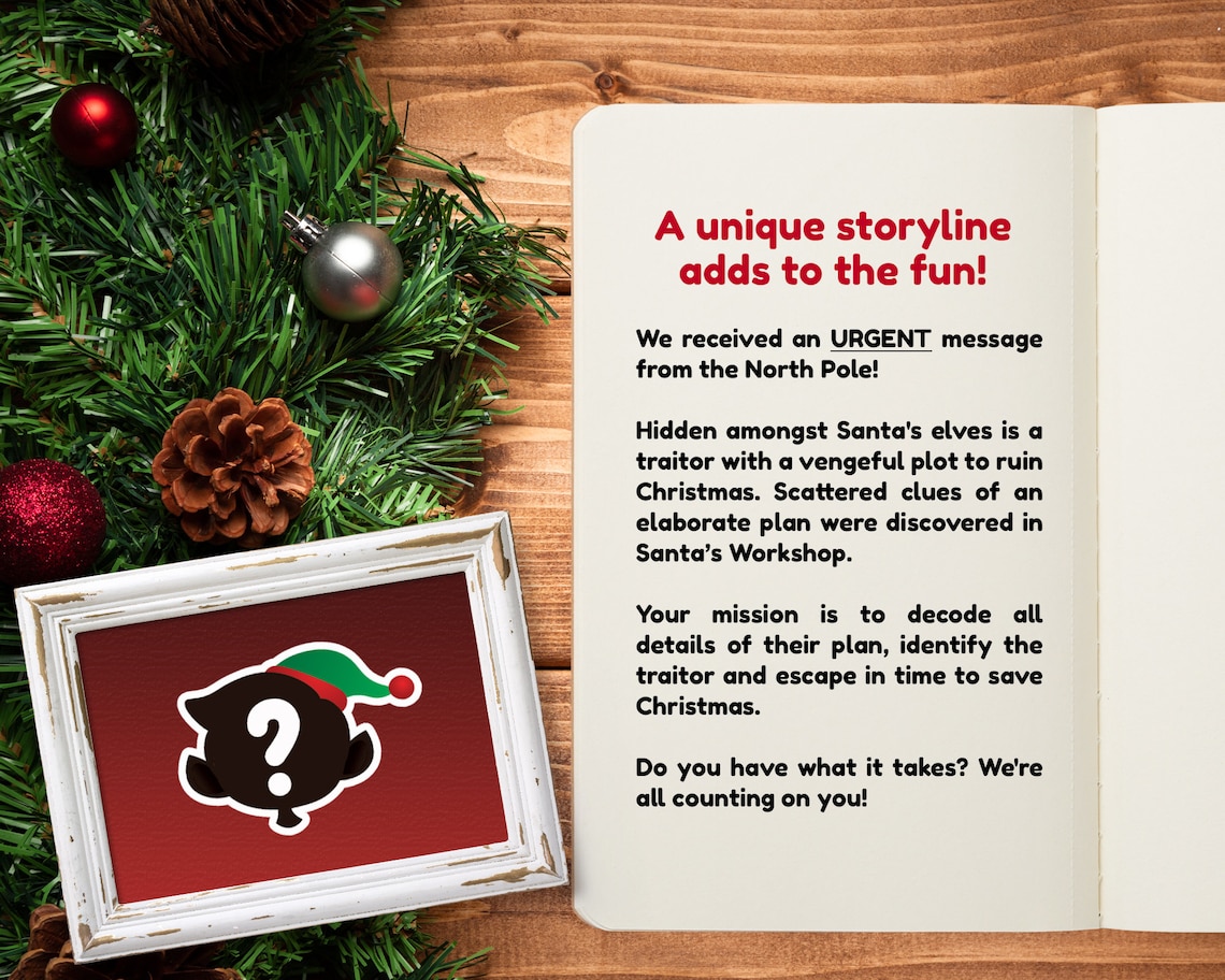 Christmas Escape Room Escape Room Kit Escape Room Printable | Etsy