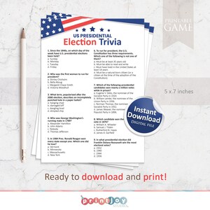 Election Games, Election Party Games Bundle, Election Night Party Ideas ...