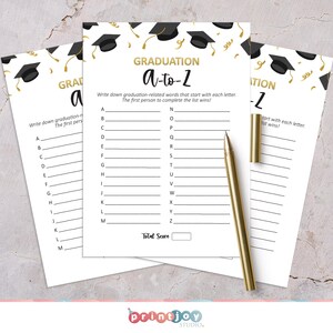 Graduation Game, Graduation Party Game, Printable Graduation Games ...
