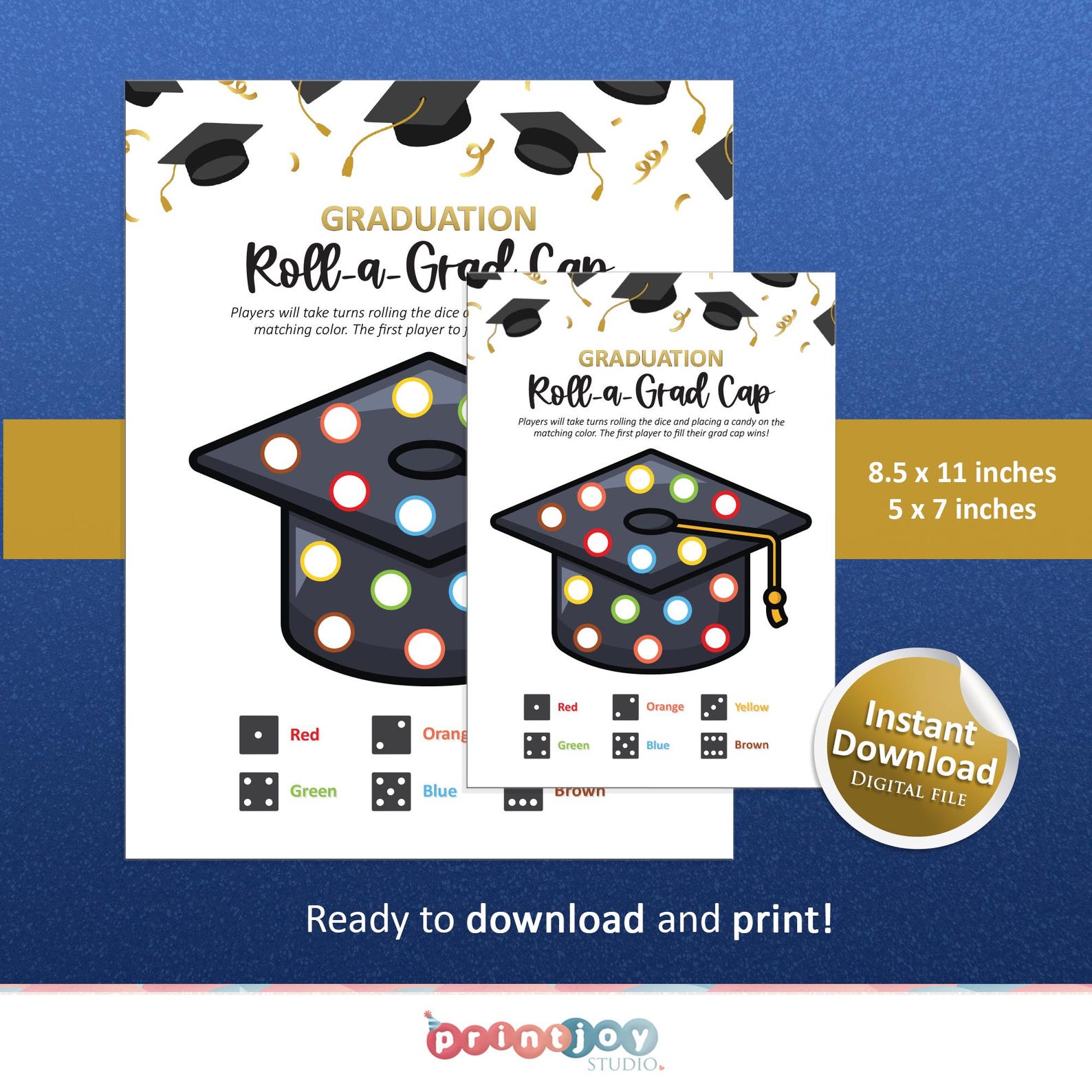 Graduation Dice Game, 2026 Graduation Games, Grad Party, Fun Party Game ...