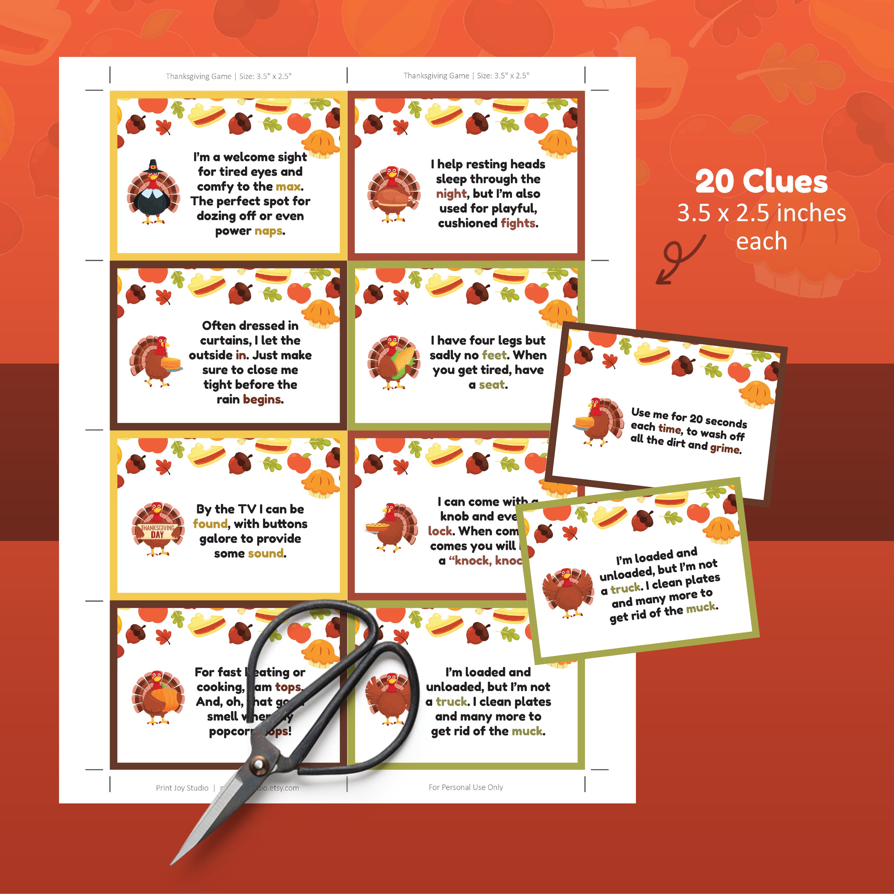 Thanksgiving Scavenger Hunt, Scavenger Hunt for Kids, Thanksgiving ...