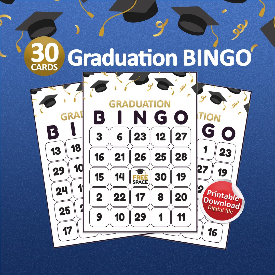 Graduation Bingo Cards, Bingo Template, Graduation Games, Graduation ...