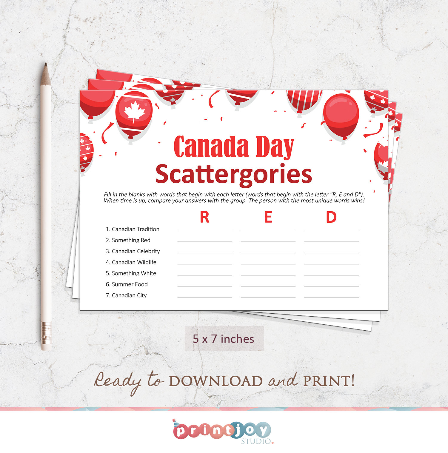 Printable Canada Day Games Bundle Instant Download - Etsy