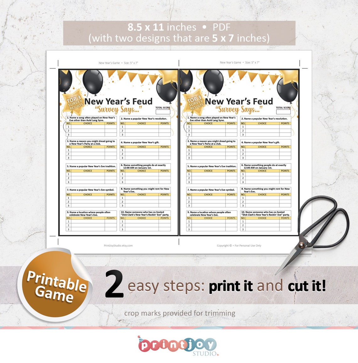 New Years Eve Games Family Feud Game for New Years Party New - Etsy Canada