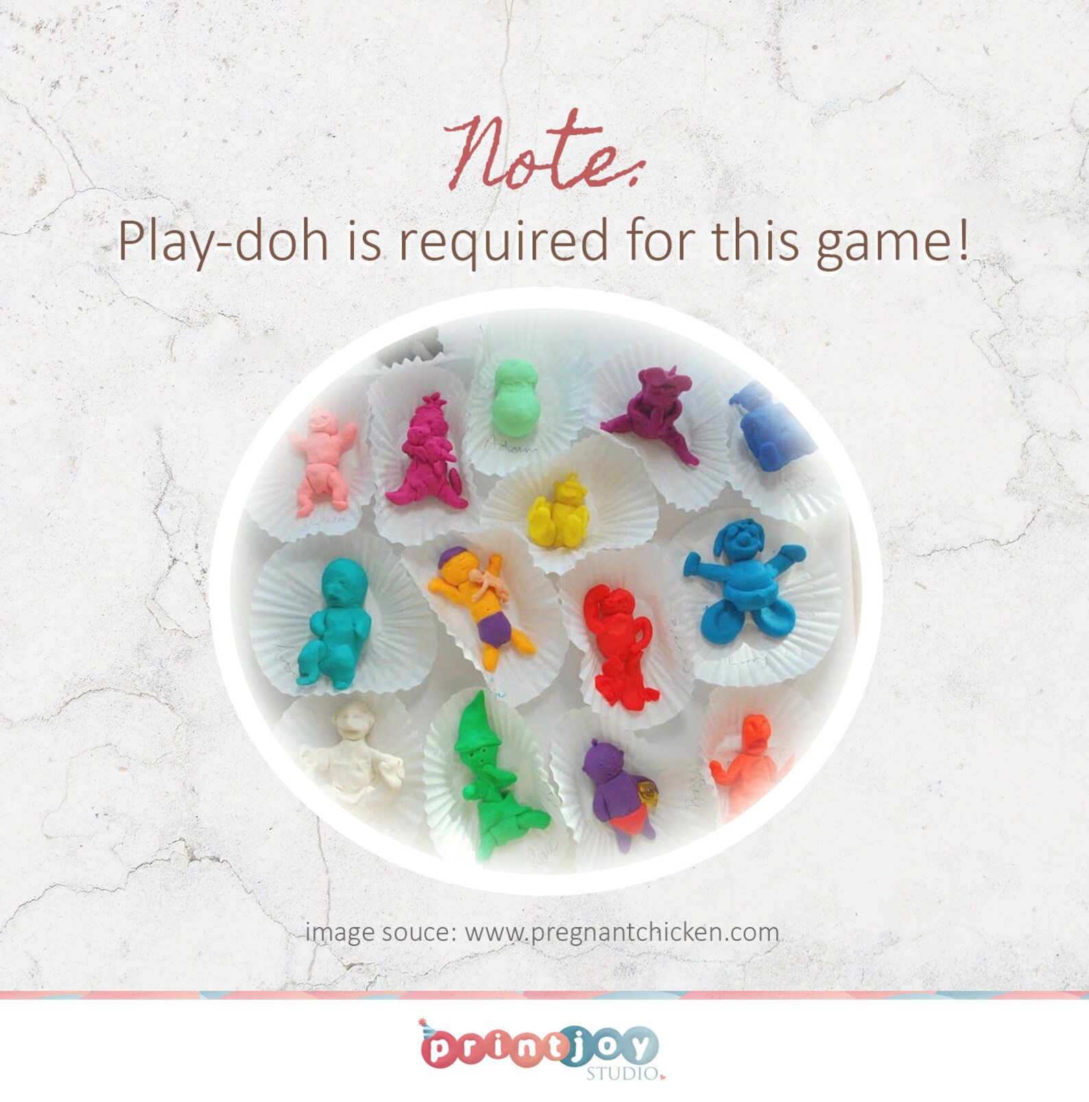 Let's Make a Baby Game, Play-doh Baby Table Sign, Baby Shower Games ...