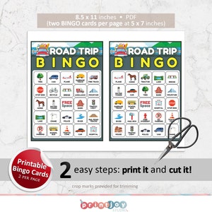 Roadtrip Bingo, Road Trip Games, Travel Bingo, Printable Games ...