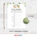 Baby Shower Word Scramble, Baby Shower Games, Safari Baby Shower, Baby ...