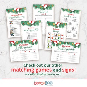Printable Christmas Scattergories Game, Holiday Party, Christmas Party ...