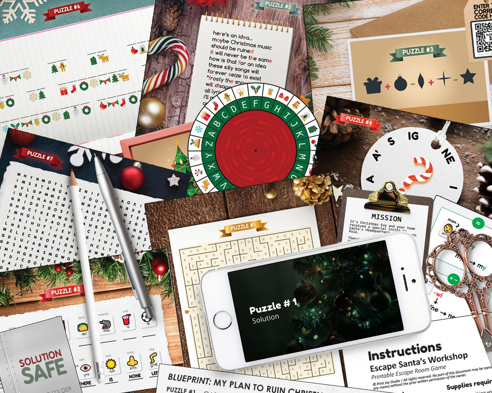 Christmas Escape Room Escape Room Kit Escape Room Printable - Etsy