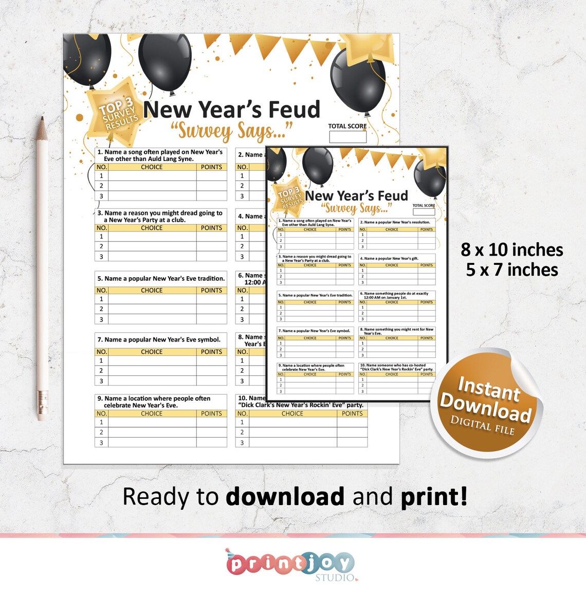 New Years Eve Games Family Feud Game for New Years Party New - Etsy Canada