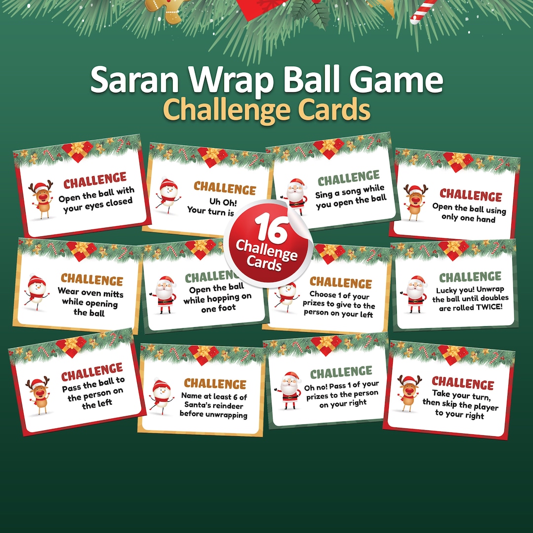 Saran Wrap Game, Christmas Games Printable, Christmas Party Games ...