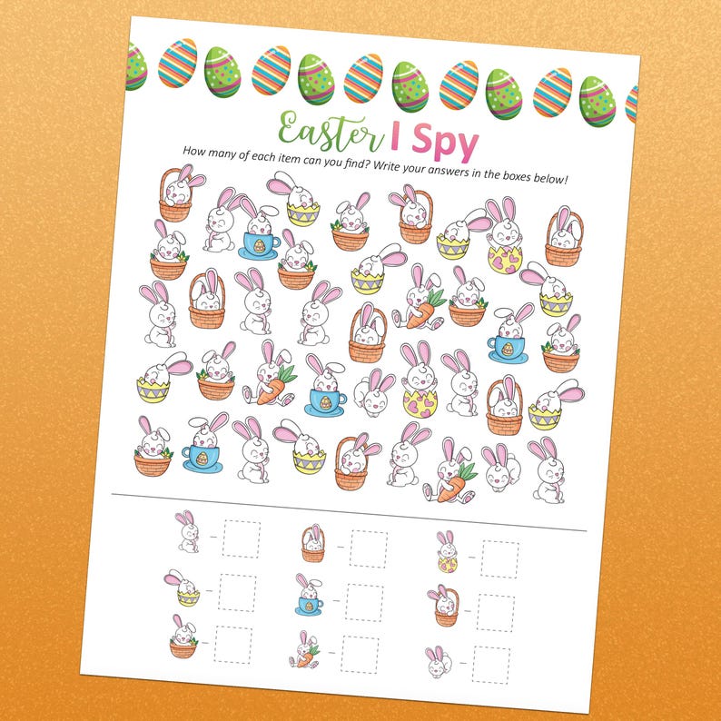 Easter I Spy Game, Easter Activities for Kids, Easter Games, Easter ...