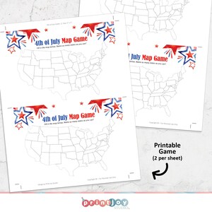 4th of July Printable Game, Fourth of July Game, Independence Day Party ...
