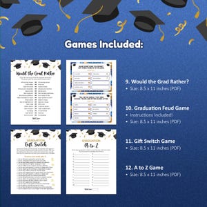 2025 Graduation Games, Graduation Bundle, Class of 2025, Graduation ...