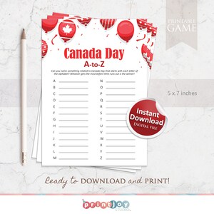 Printable Canada Day Games Bundle, Instant Download - Etsy