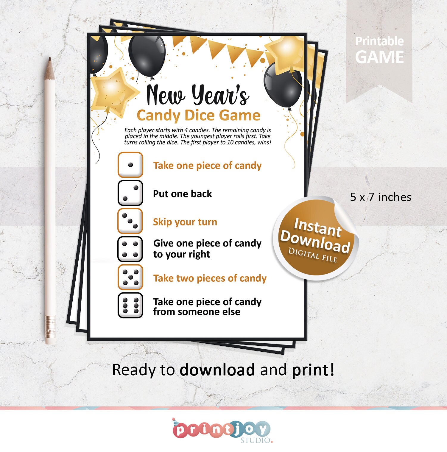 New Years Eve Games Bundle New Years Games for New Years - Etsy