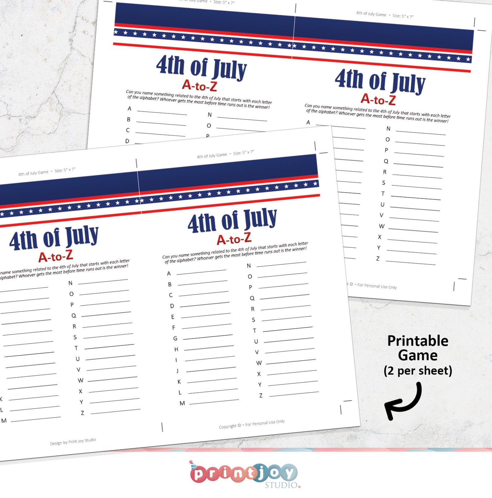 4th of July Printables Games Bundle Fourth of July Party - Etsy