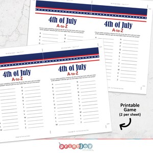 4th of July Printables Games Bundle, Fourth of July Party Games for ...
