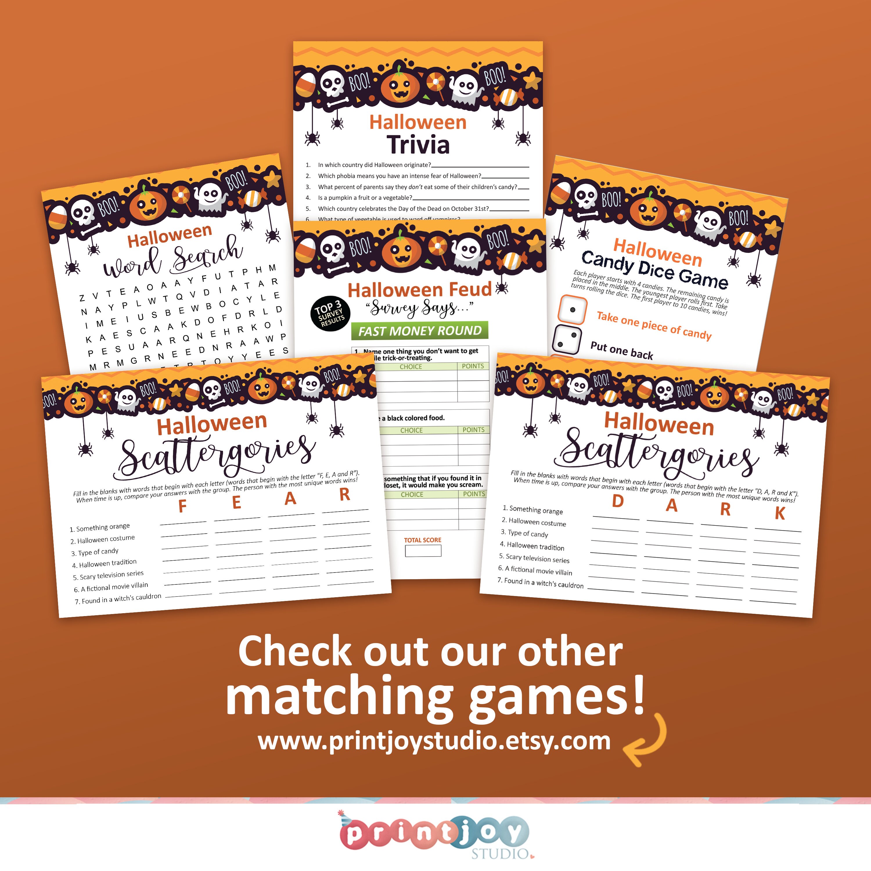 Halloween Scavenger Hunt Halloween Scavenger Hunt for Kids - Etsy