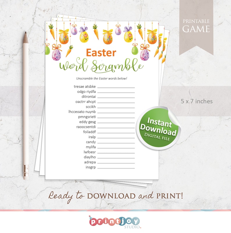 Printable Easter Game Easter Printables Instant Download - Etsy