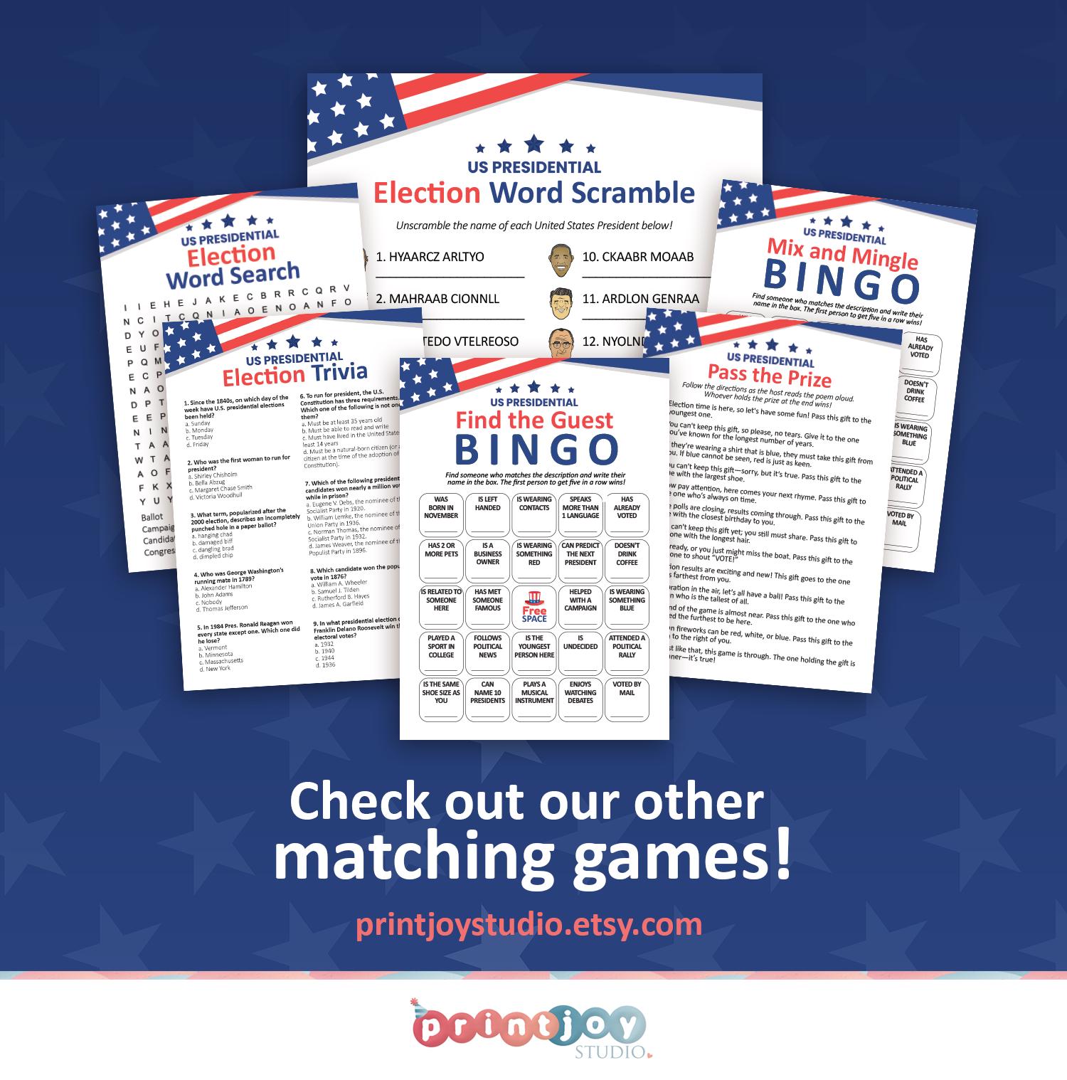 Election Feud Game, Party Games, Trump Vs Harris, Election Day Games ...
