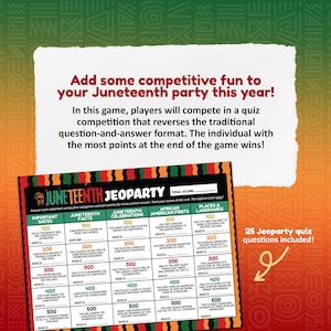 Juneteenth Game, Trivia Questions, Juneteenth Party, Juneteenth ...
