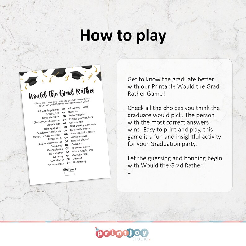 How Well Do You Know the Graduate, Graduation Game, Would You Rather ...