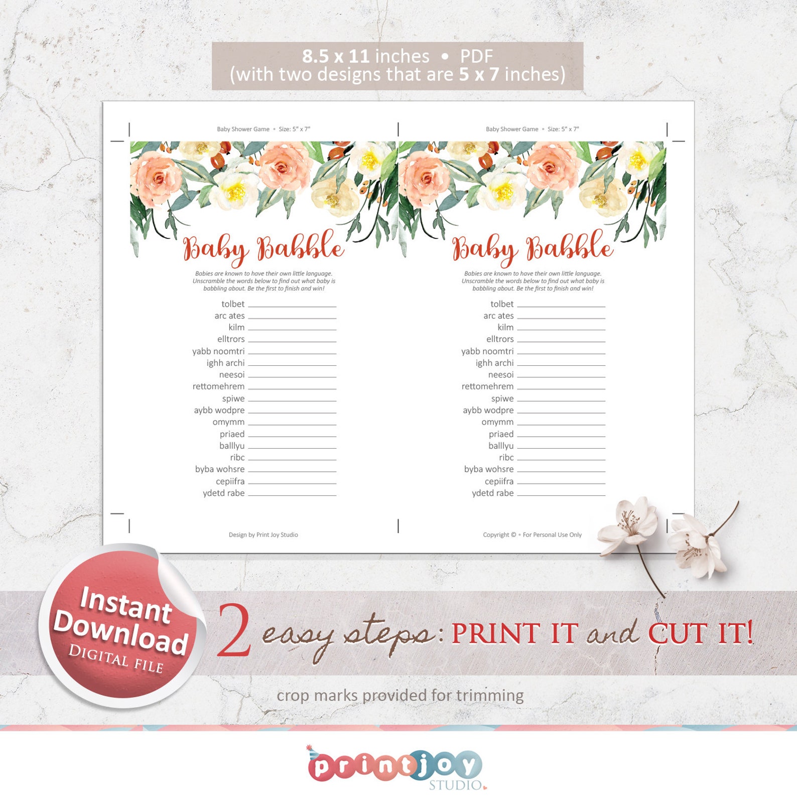 Baby Shower Games Baby Word Scramble Baby Babble Game - Etsy Canada