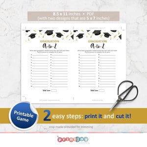 Graduation Game, Graduation Party Game, Printable Graduation Games ...