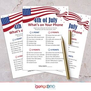 Whats on Your Phone Game, 4th of July Games, Whats in Your Phone ...