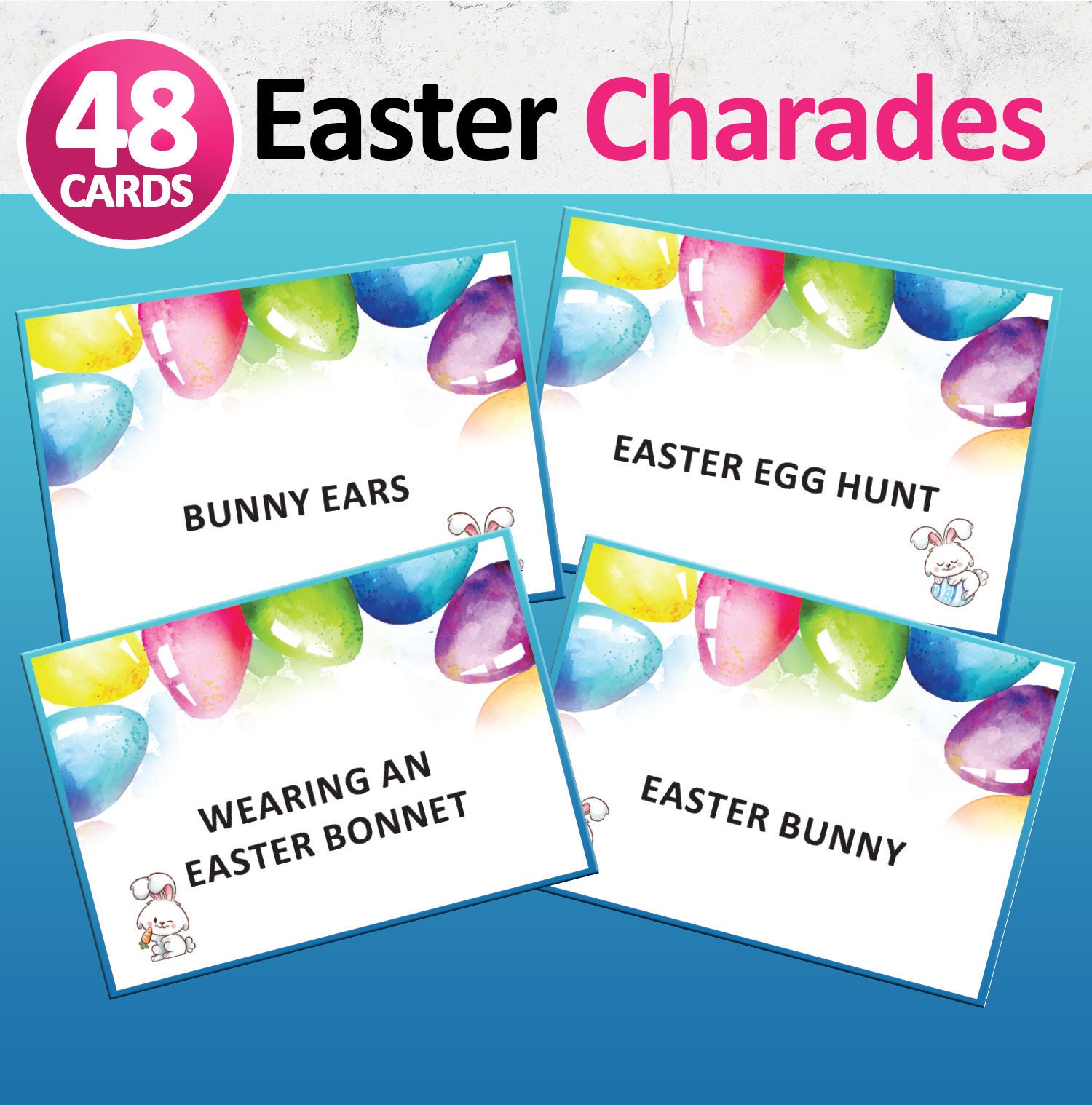 Easter Charades game Easter printables Easter games Family | Etsy