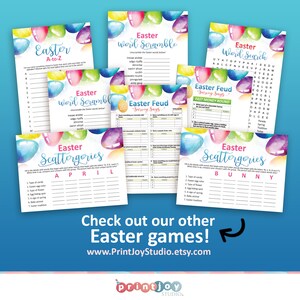 Printable Easter Scattergories Game, Easter Printables, Instant ...