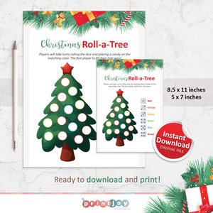 Christmas Dice Game Printable, Roll a Tree, Christmas Dice Games ...