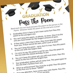 2025 Grad Party, Pass the Gift Game, Left Right Poem, Graduation Party ...
