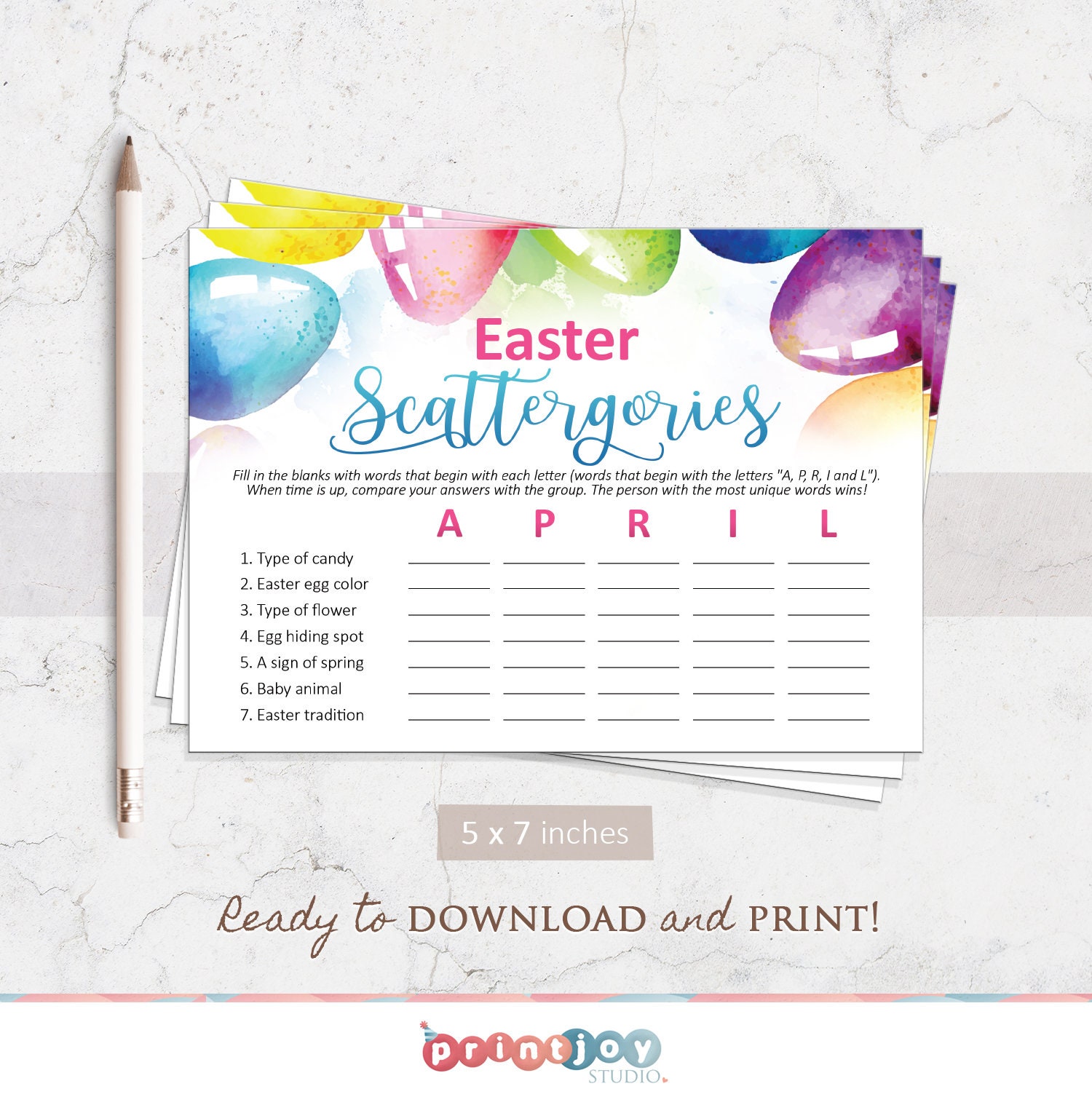 Printable Easter Scattergories Game Easter Printables - Etsy Canada