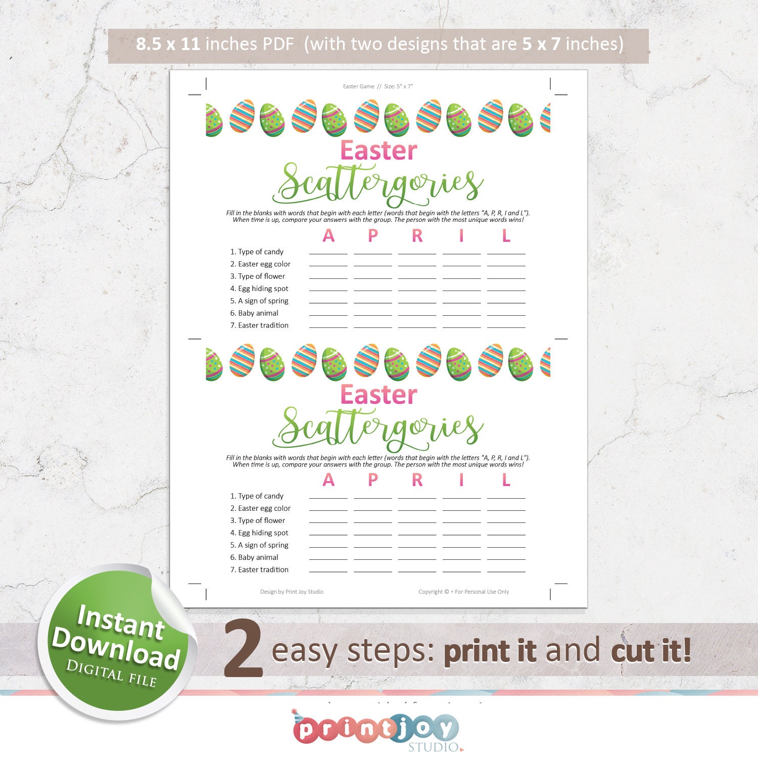 Printable Easter Scattergories Game Easter Printables - Etsy Canada