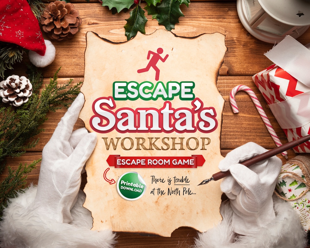Christmas Escape Room, Escape Room Kit, Escape Room Printable, Mystery ...