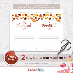 Thankful Printable, Gratitude Printable, Thanksgiving Printables ...