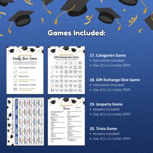 2025 Graduation Games, Graduation Bundle, Class of 2025, Graduation ...