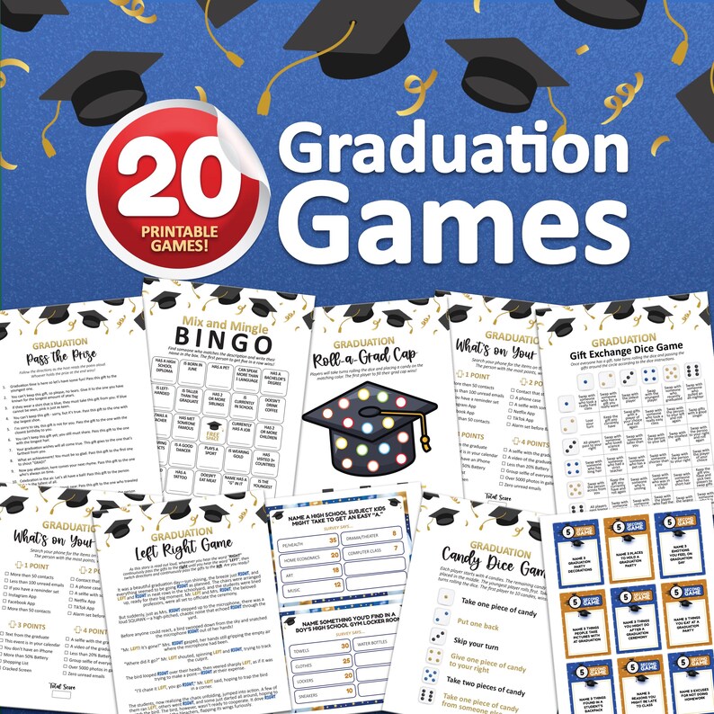 2026 Graduation Games, Graduation Bundle, Class of 2026, Graduation ...
