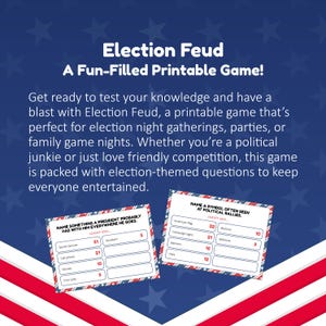 Election Feud Game, Party Games, Trump Vs Harris, Election Day Games ...