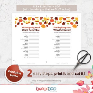 Thanksgiving Games, Thanksgiving Printable, Friendsgiving Games, Party ...
