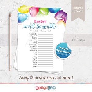 Easter Games Bundle, Easter Printables, Family Games, Easter Print ...