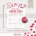 Valentine Party Game, MASH Game, Valentine Printable Games, Galentine's ...
