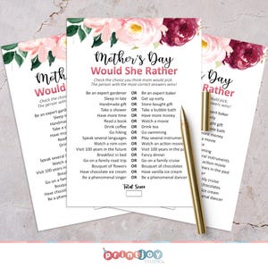 Would Mommy Rather, Mothers Day Games, Would She Rather, Mother Day ...