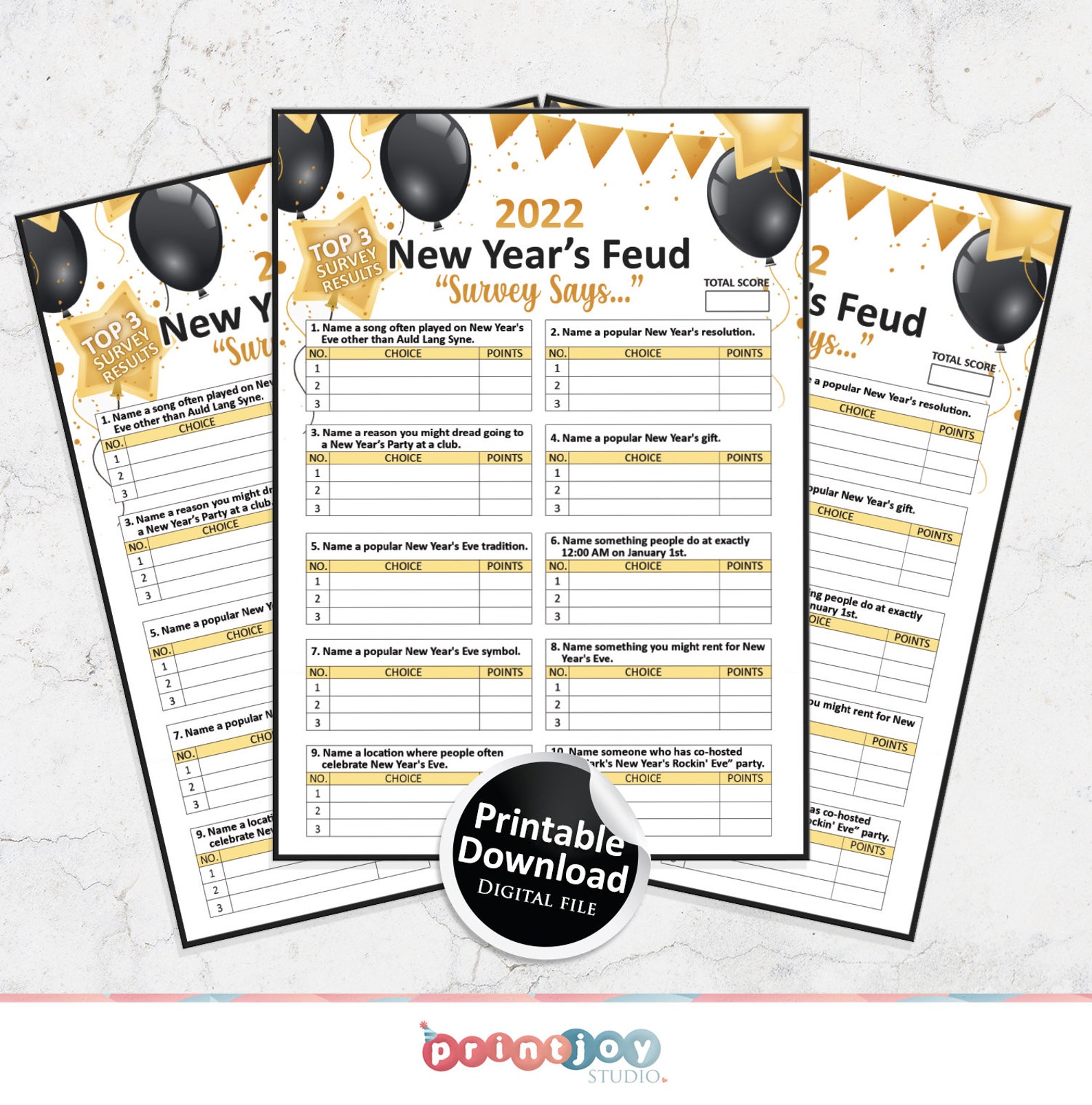 New Years Eve Games Family Feud Game for New Years Party New | Etsy