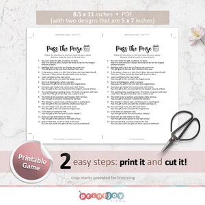 Pass the Gift Game, Pass the Prize Game, Left Right Bridal Shower Game ...