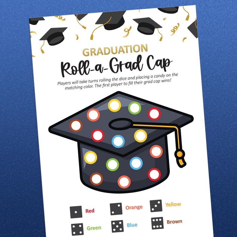 Graduation Dice Game, 2026 Graduation Games, Grad Party, Fun Party Game ...